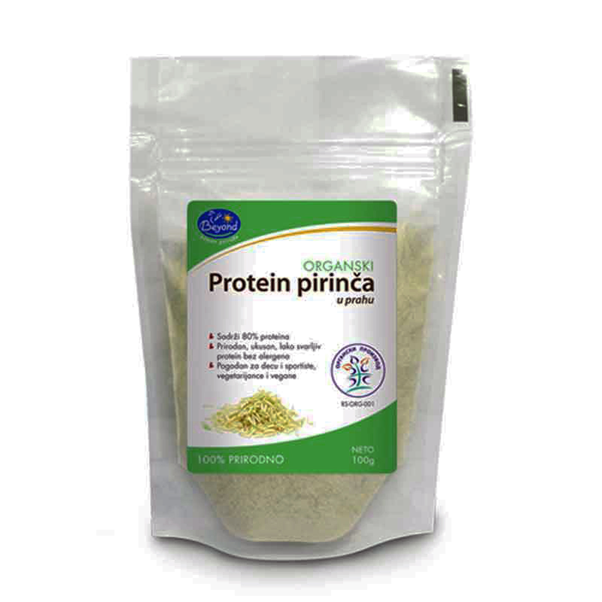 Organski protein pirinča, 100g 1111111111257 | Naturehub - prodavnica prirode