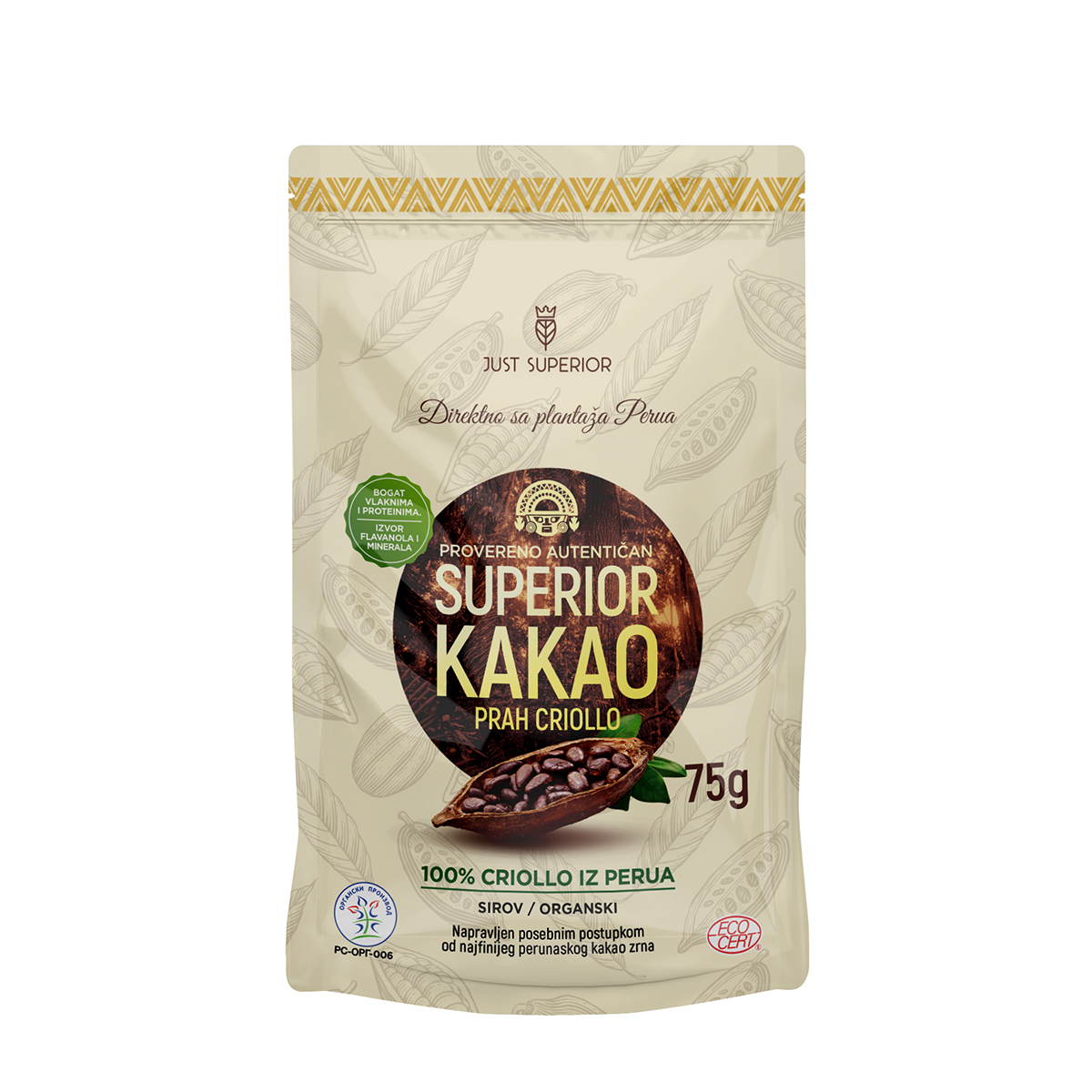 Superior organski kakao criollo prah, 75g 1111111111719 | Naturehub ...