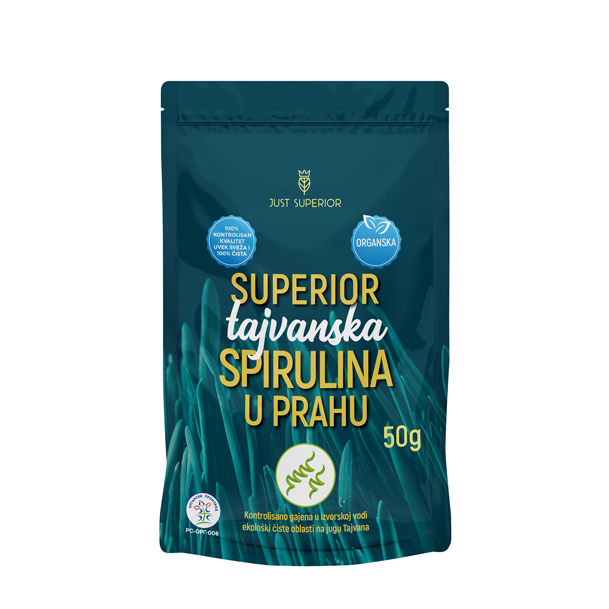 Superior tajvanska spirulina u prahu-organik, 50g 1111111111723 | Naturehub - prodavnica prirode
