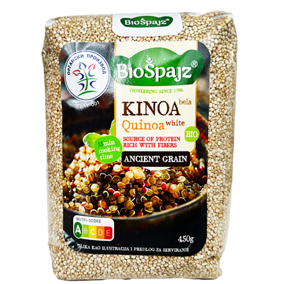 Organska bela kinoa Biošpajz, 450g 1111111112293 | Naturehub - prodavnica prirode
