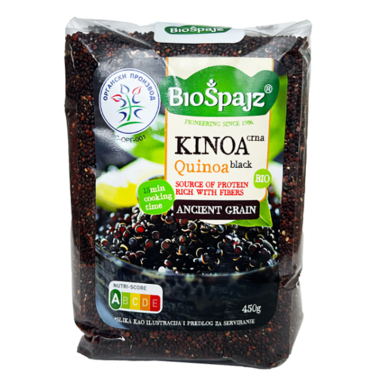 Organska crna kinoa Biošpajz, 450g 1111111112295 | Naturehub - prodavnica prirode