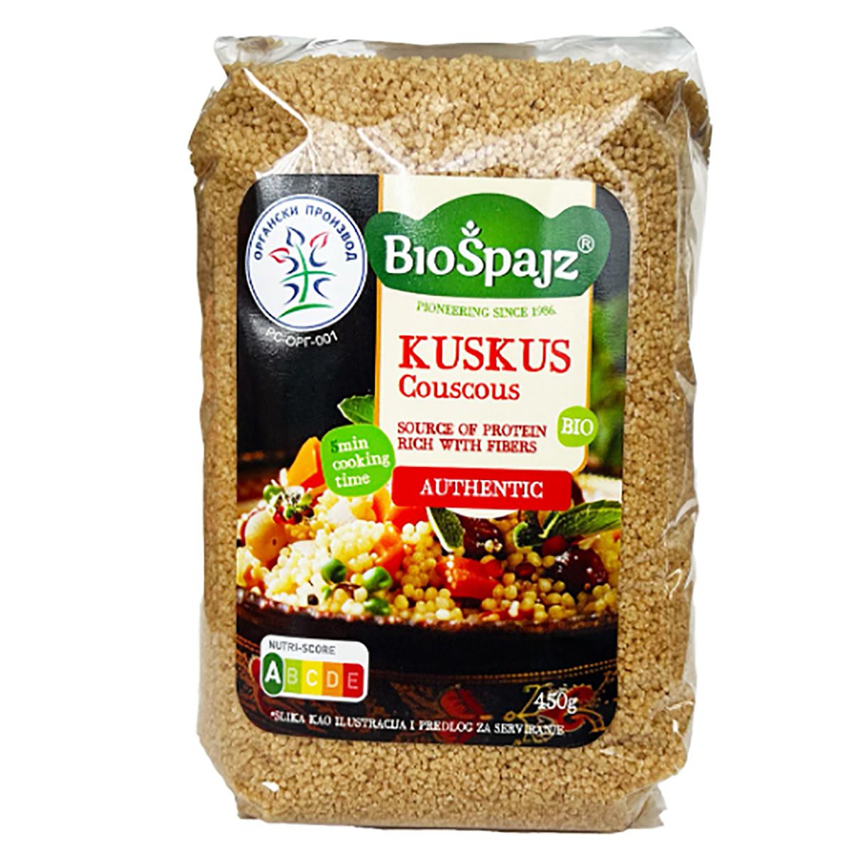 Organski kus kus Biošpajz, 450g 1111111112300 | Naturehub - prodavnica prirode