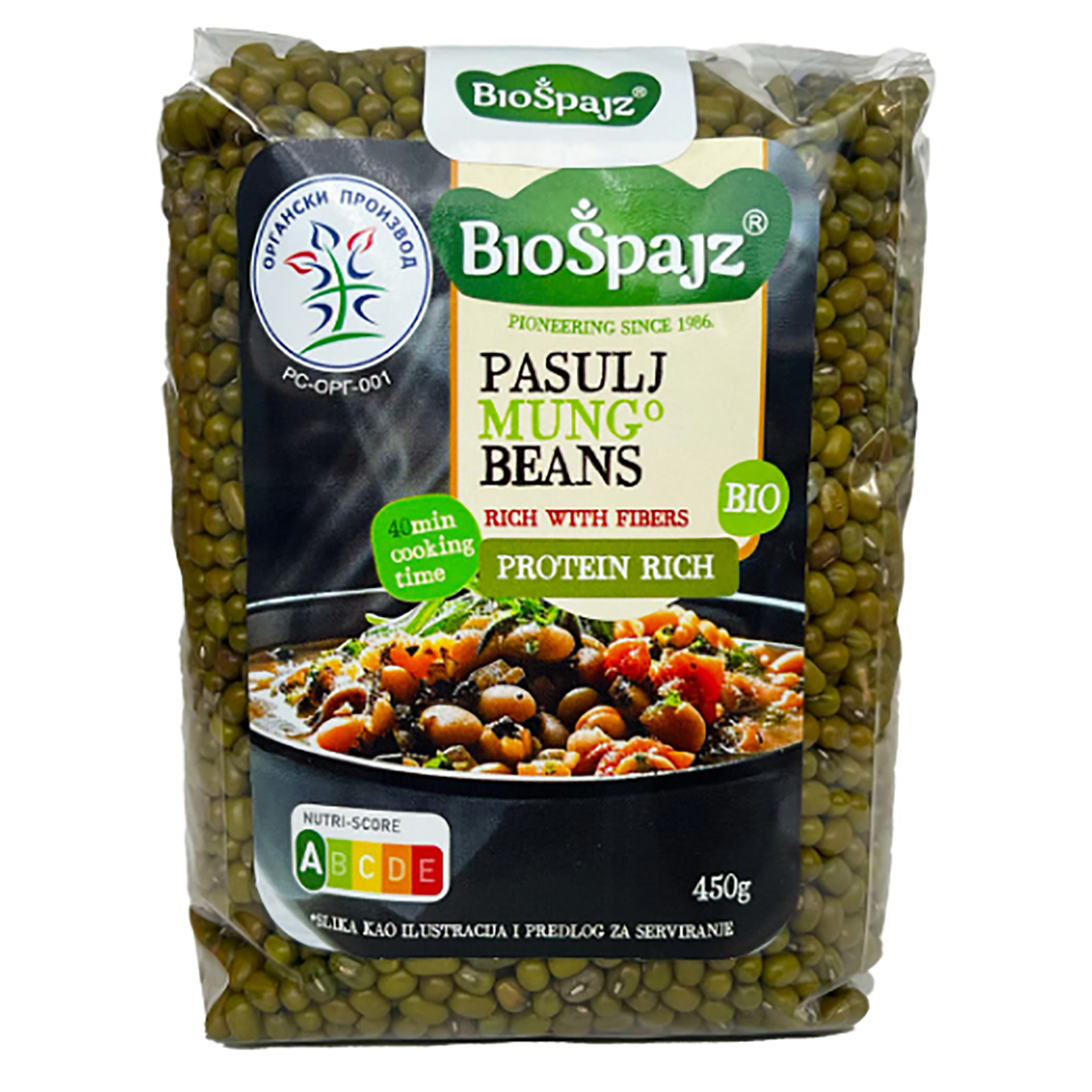 Organski mungo pasulj Biošpajz, 450g 1111111112301 | Naturehub - prodavnica prirode
