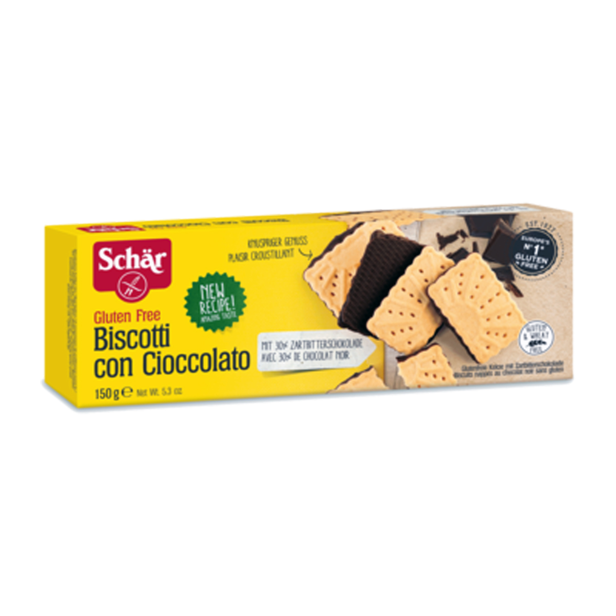 Bezglutenski keks preliven crnom čokoladom Biscotti 150g 8008698005347 ...