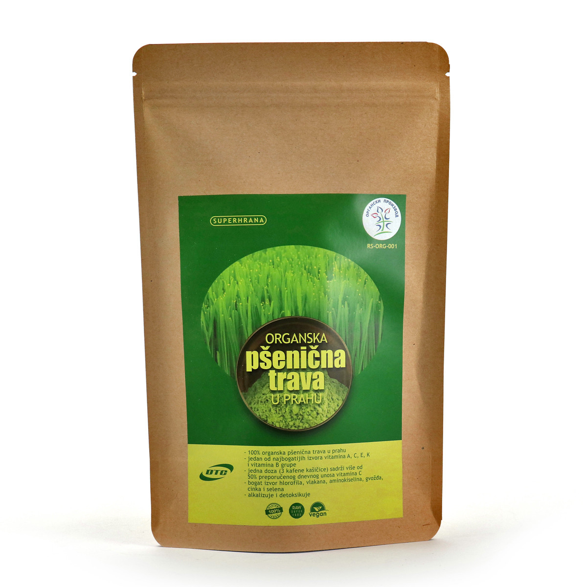 Organska pšenična trava u prahu 100g 8606108318294 | Naturehub - prodavnica prirode