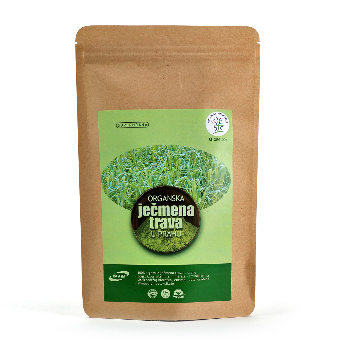 Organska ječmena trava u prahu 100g 8606108318317 | Naturehub - prodavnica prirode